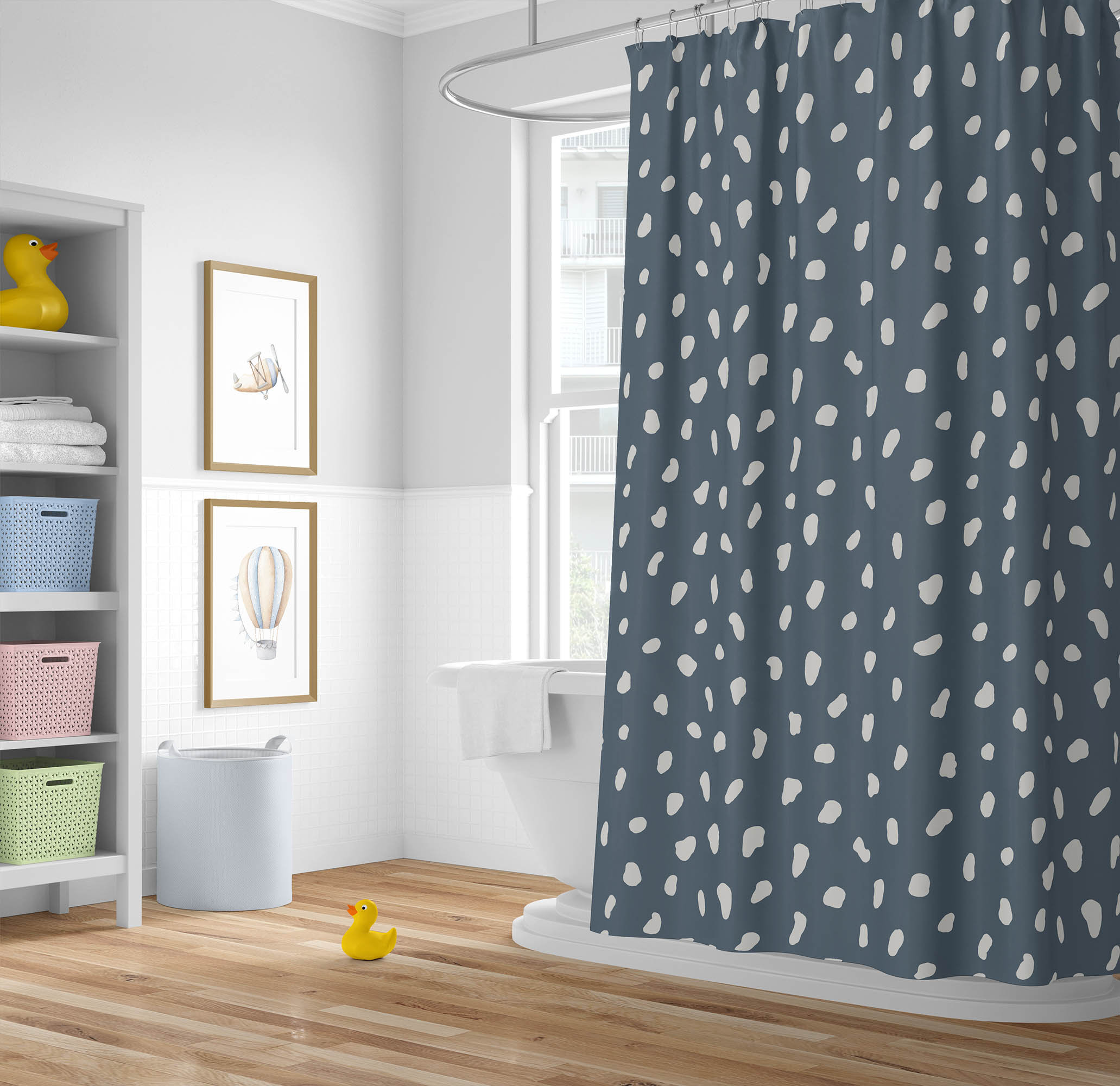 Christopher's Corner Paint Drop Shower Curtain | Wayfair