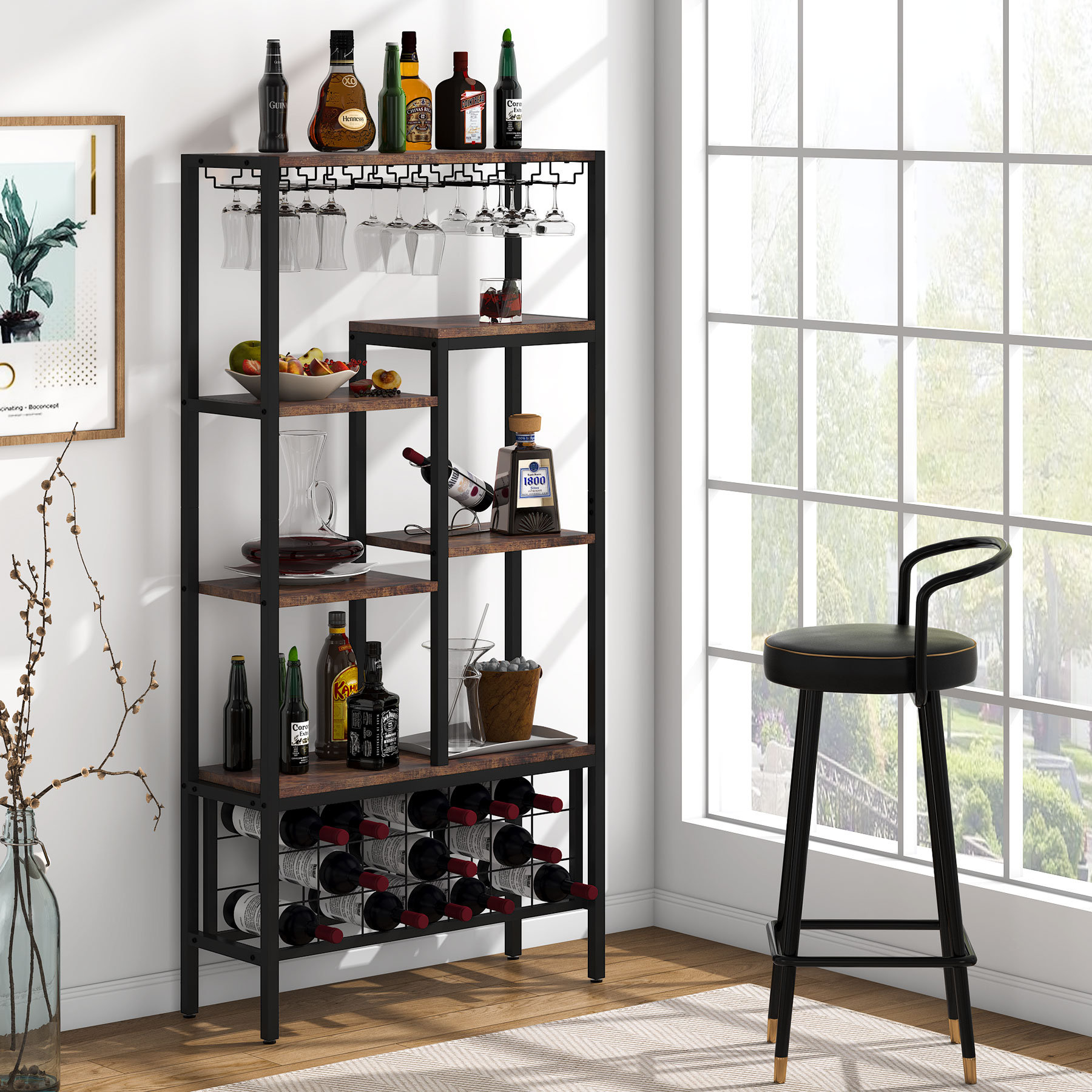 17 Stories Four-layer Structured Large-capacity Wine Rack | Wayfair