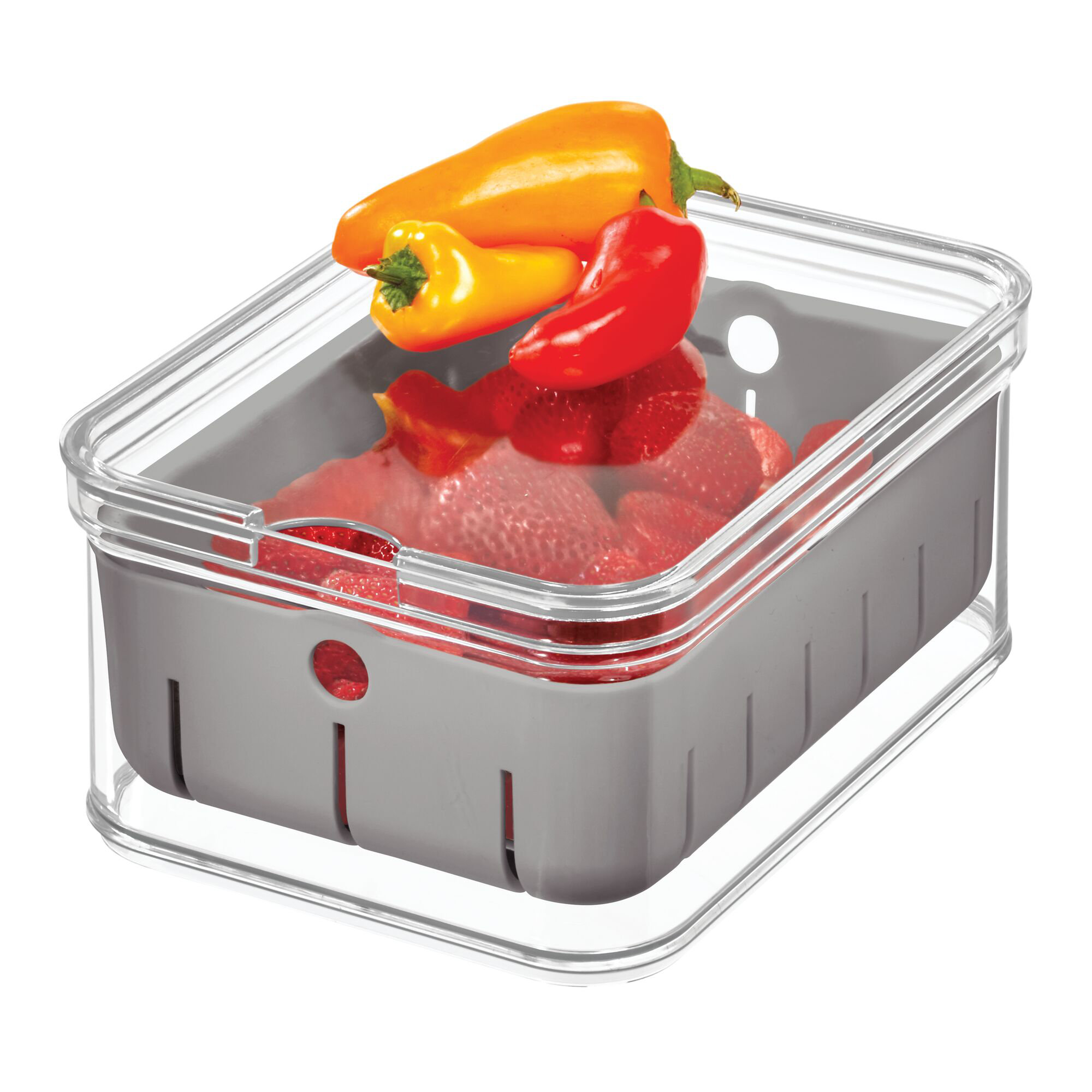 iDesign Plastic Crisp Produce and Food Storage Containers with Lid 8.32 ...