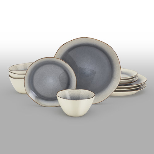 Tabletops Gallery Reactive Glaze Dinnerware Tabletops Gallery 12PC Set ...