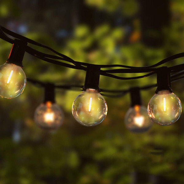 Arlmont & Co. 27" Outdoor 14 - Bulb Globe String Light (End to End ...