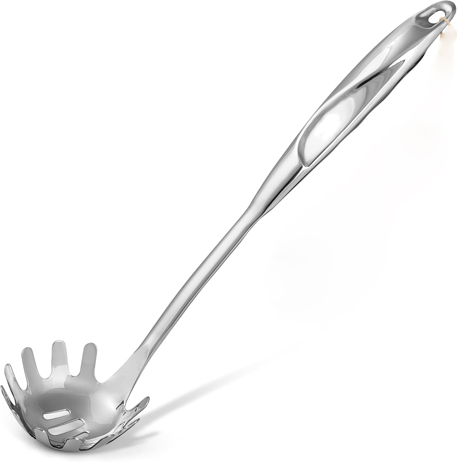 Unkoma Stainless Steel Spaghetti Spoon, Pasta Spoon with Teeth,Metal ...