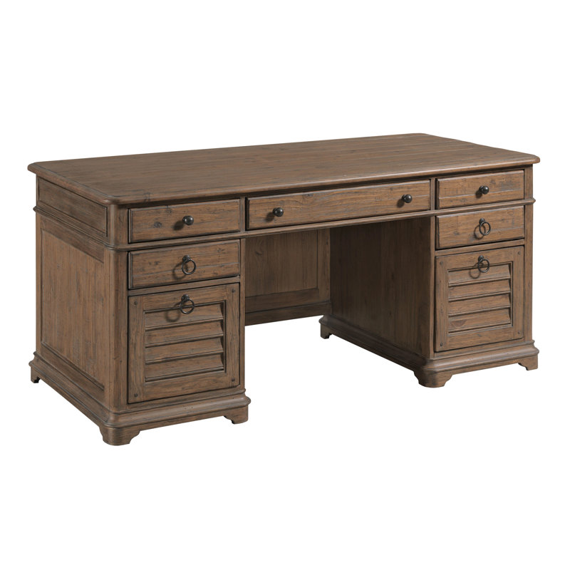 One Allium Way® Cedardale Solid Wood Executive Desk | Wayfair