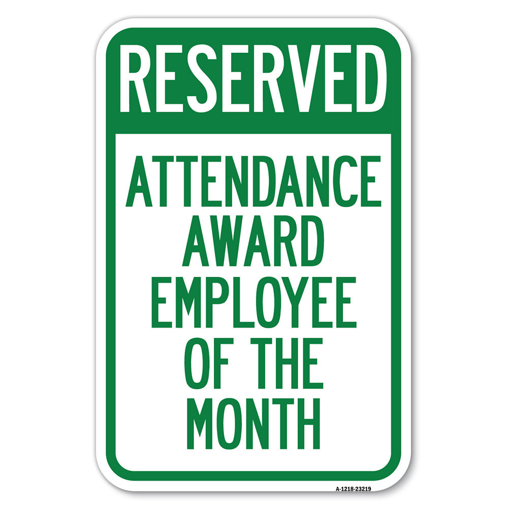 SignMission Reserved Attendance Award Employee Of The Month/23219 ...