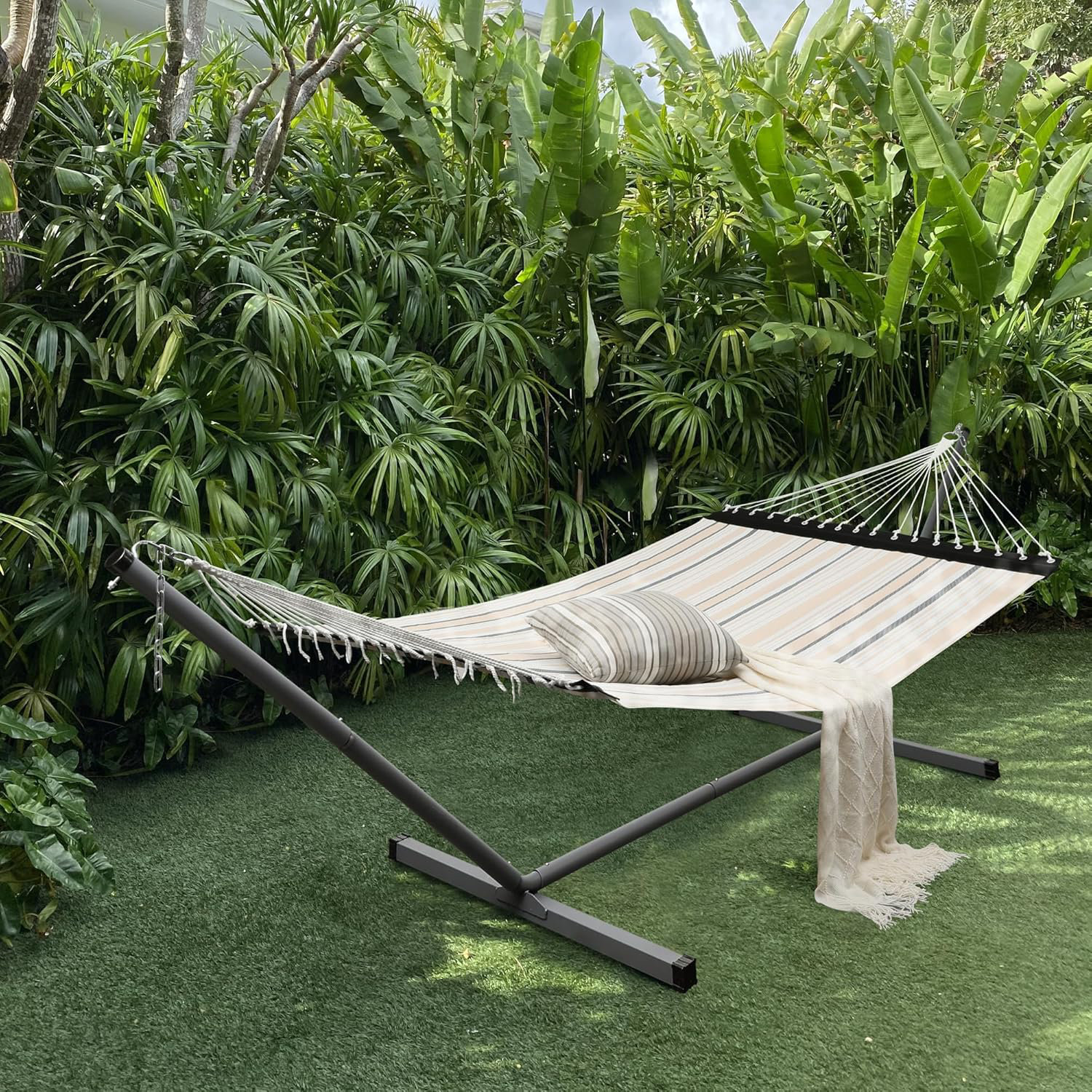 Arlmont & Co. 13 FT Quick Dry Textilene Hammock - Outdoor Double ...