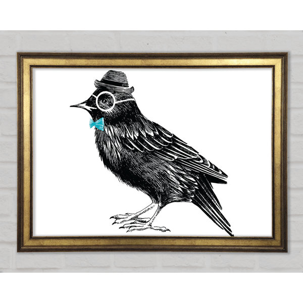 Happy Larry Hipster Crow Framed Print | Wayfair.co.uk