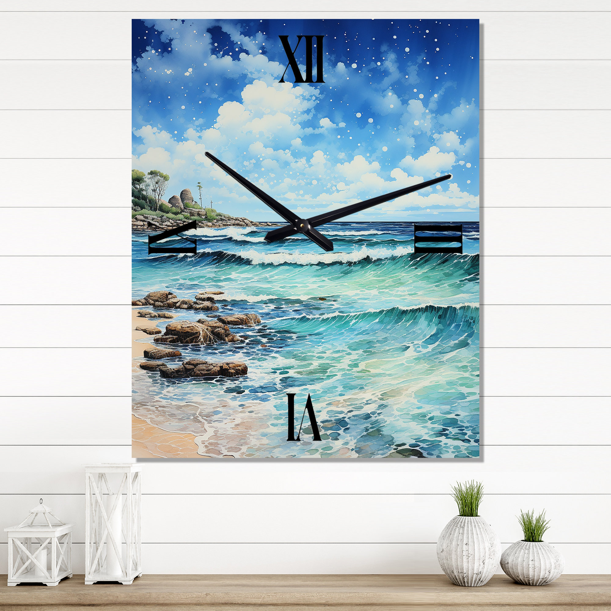 Design Art Beach Photo Ocean Escape VI - Nautical & Beach Wall Clocks ...