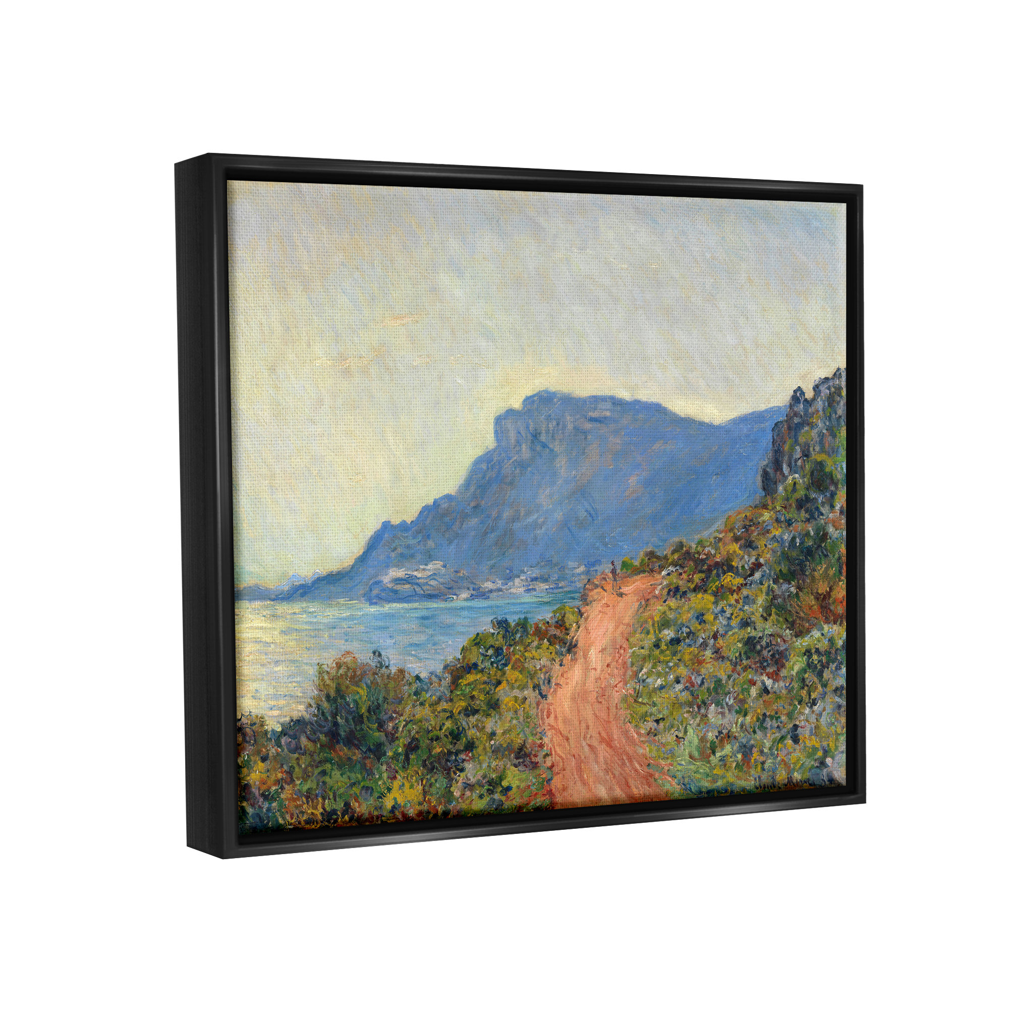 Stupell Industries Cliff Road Ocean Mountain Landscape Monet Classic ...