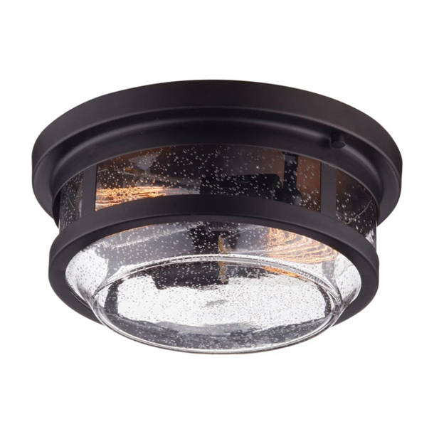 Globe Electric Dark Bronze 2 - Bulb Outdoor Flush Mount & Reviews | Wayfair
