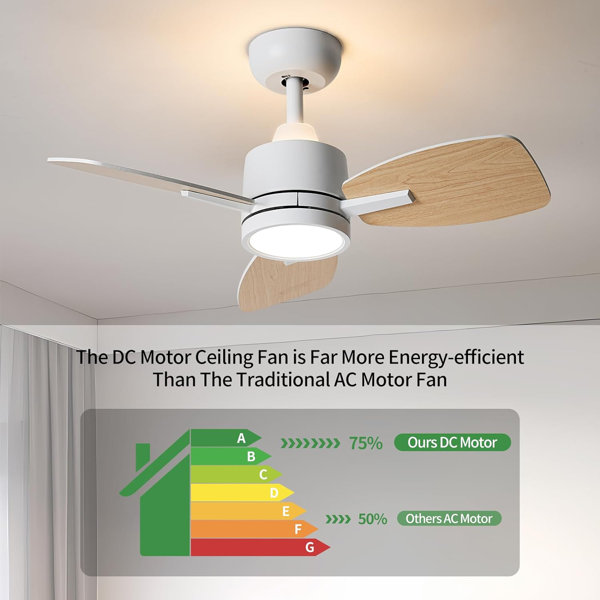 Wrought Studio™ Gupta 32'' Ceiling Fan with LED Lights & Reviews | Wayfair