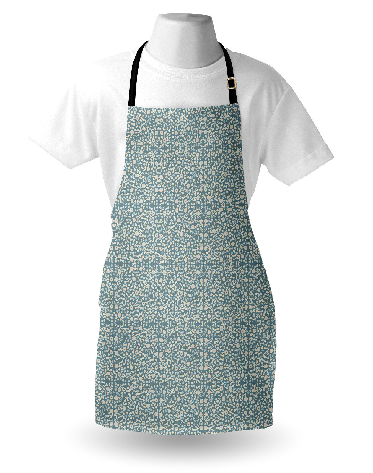 East Urban Home Ivory and Blue Apron Unisex, Nature Floral Petals ...