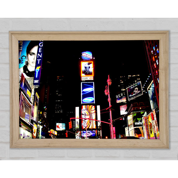 Brayden Studio New York Broadway Night Lights - Single Picture Frame ...