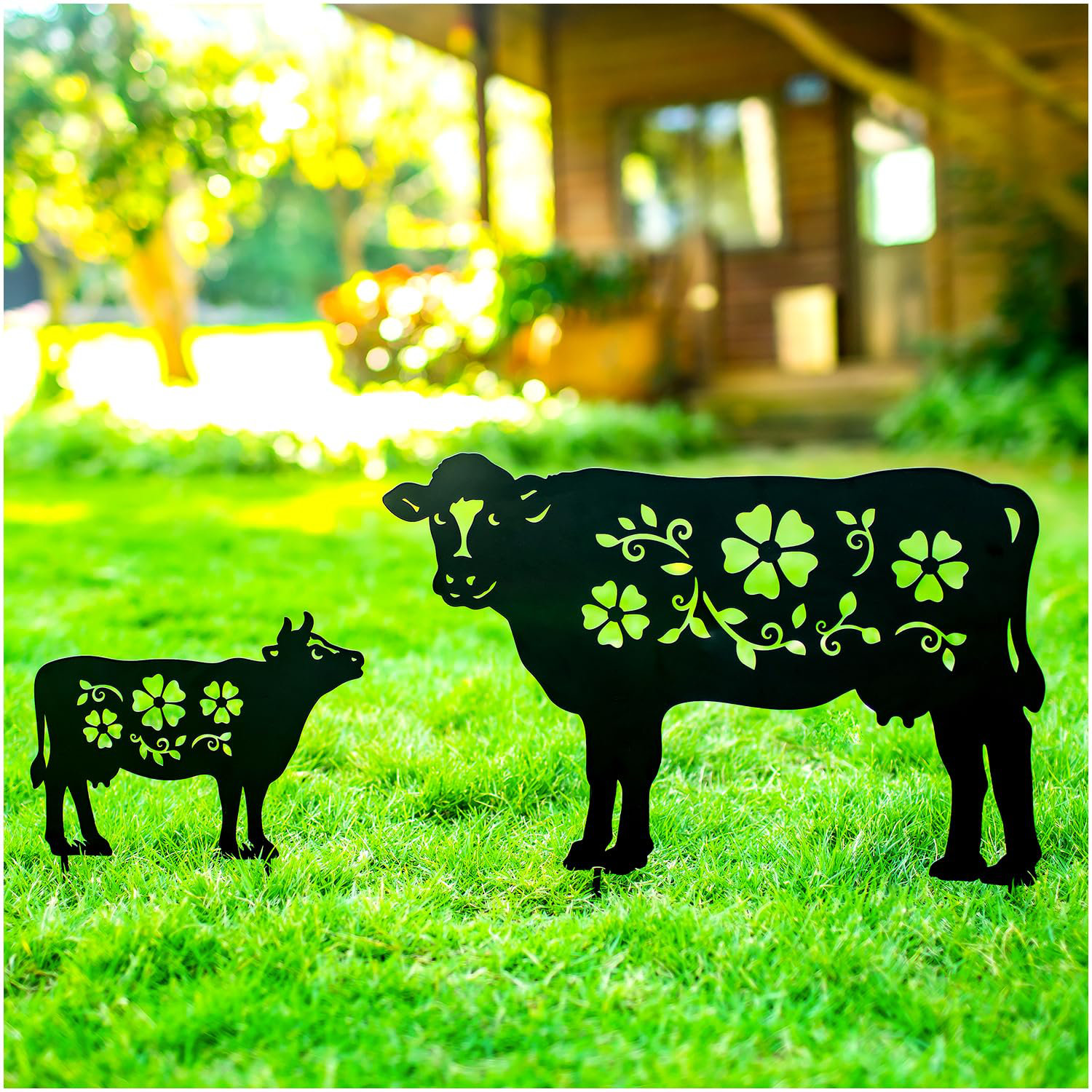 August Grove Cow Metal Decorative Garden Stakes Cow Gifts For Birthday ...