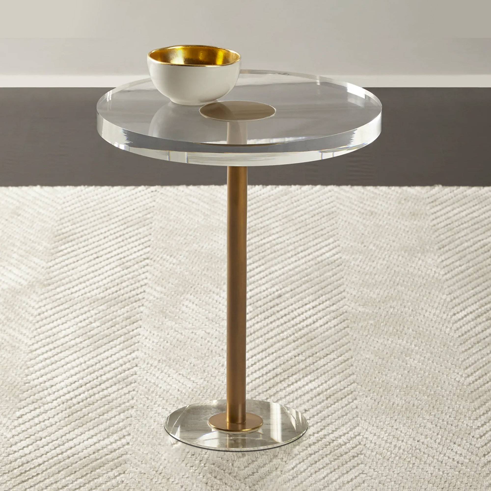 Ebern Designs Feuille ronde en acrylique, feuille de plexiglas transparent de 34 po de diamètre ...