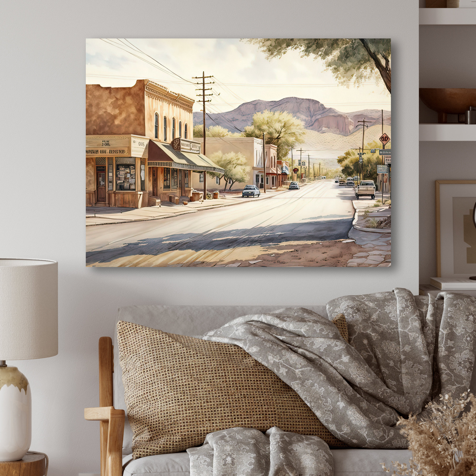 Red Barrel Studio® Small Town Wild West II - Graphic Art on Canvas ...