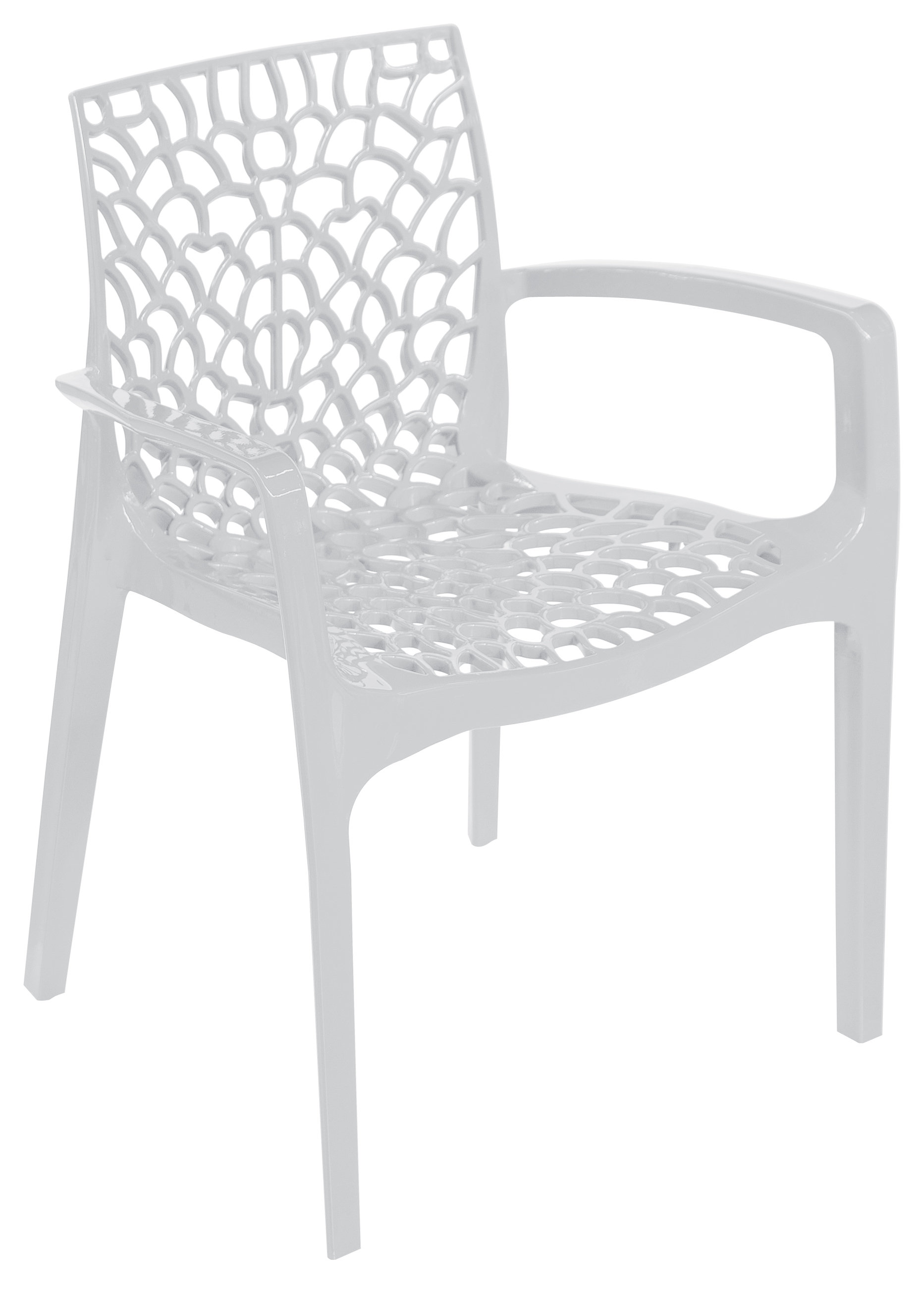 Grand Soleil Spider Web Design Indoor Outdoor Stacking Plastic Dining ...