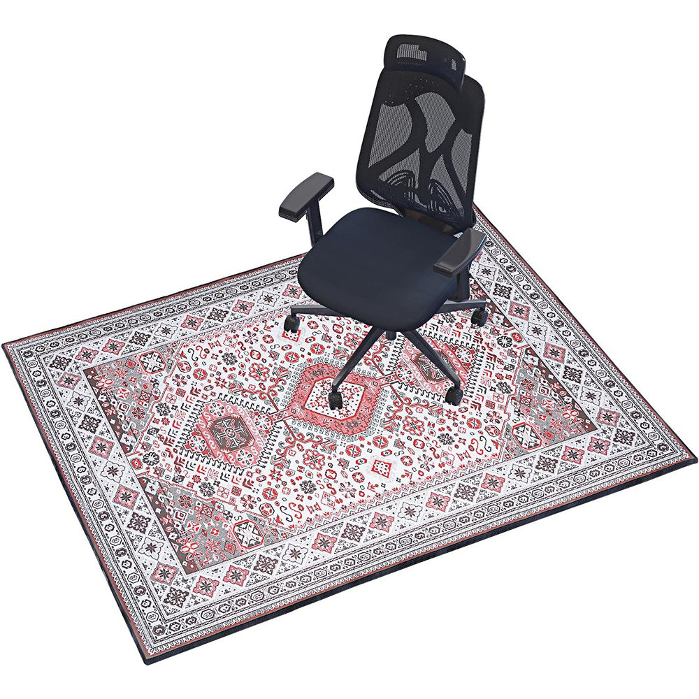 MAXAYA Brick Red 48X60'' Office Chair Mat - Anti-Slip Desk Chair Rug Fo ...