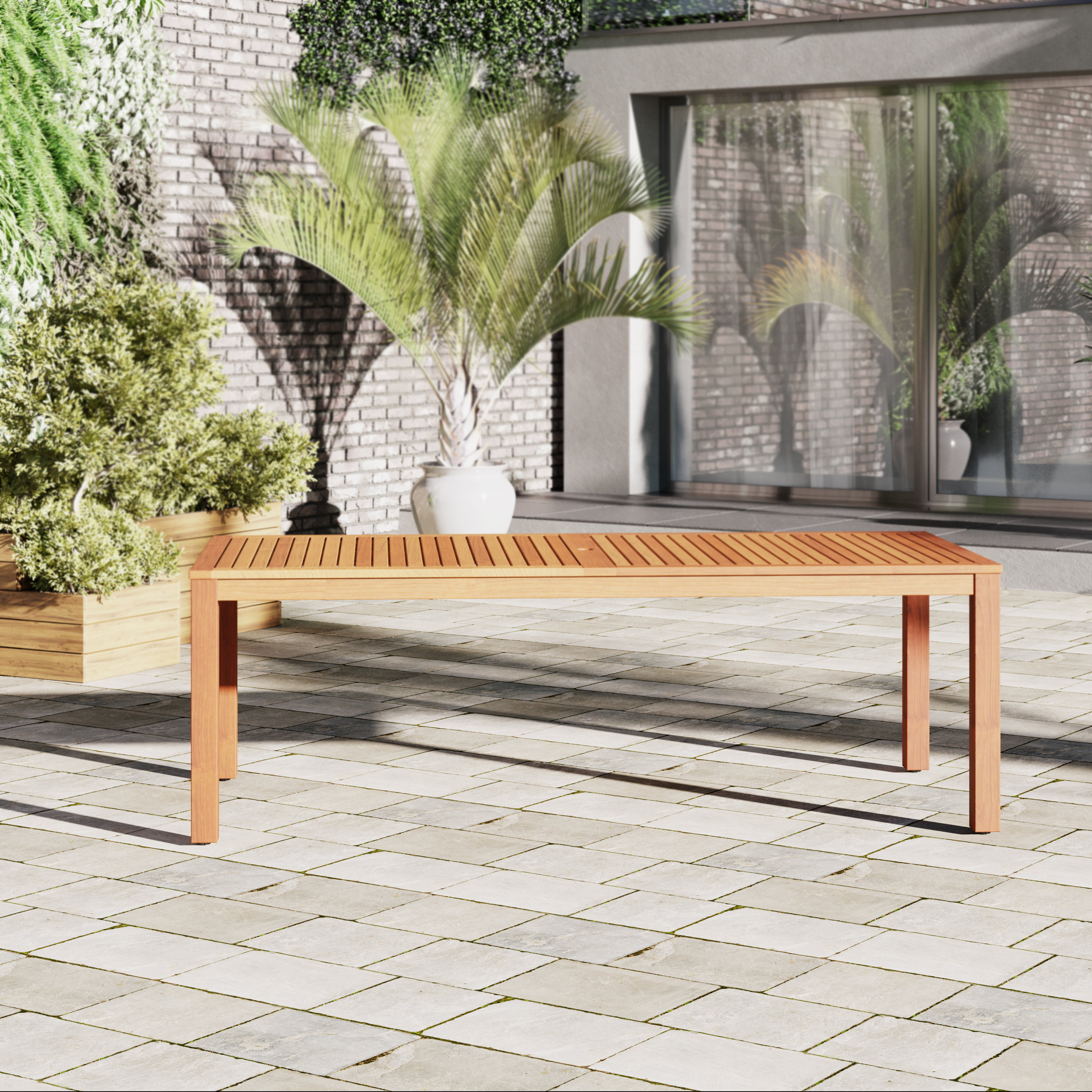 Lark Manor Alyisa Wood Rectangular Patio Table | Wayfair