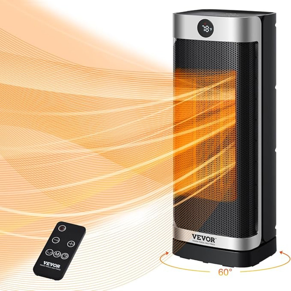 BUILTCO VEVOR Electric Space Heater With Thermostat Remote Control, 2 ...
