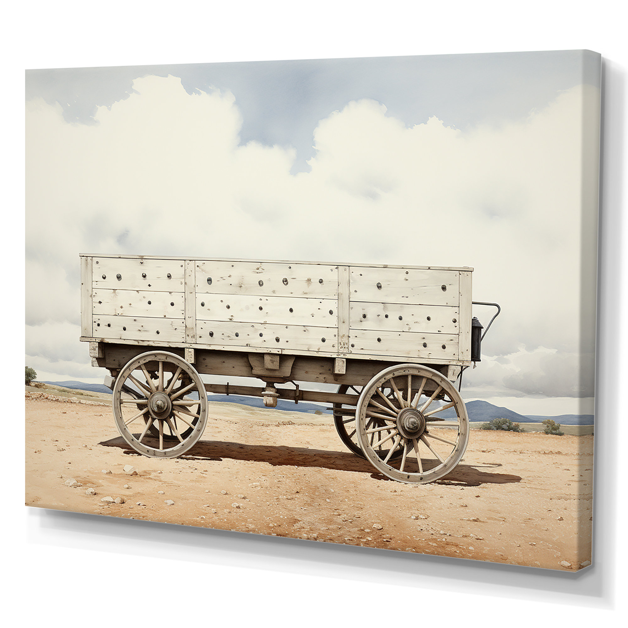 Winston Porter Minimalist Utility Western Carriage Cart I On Canvas ...