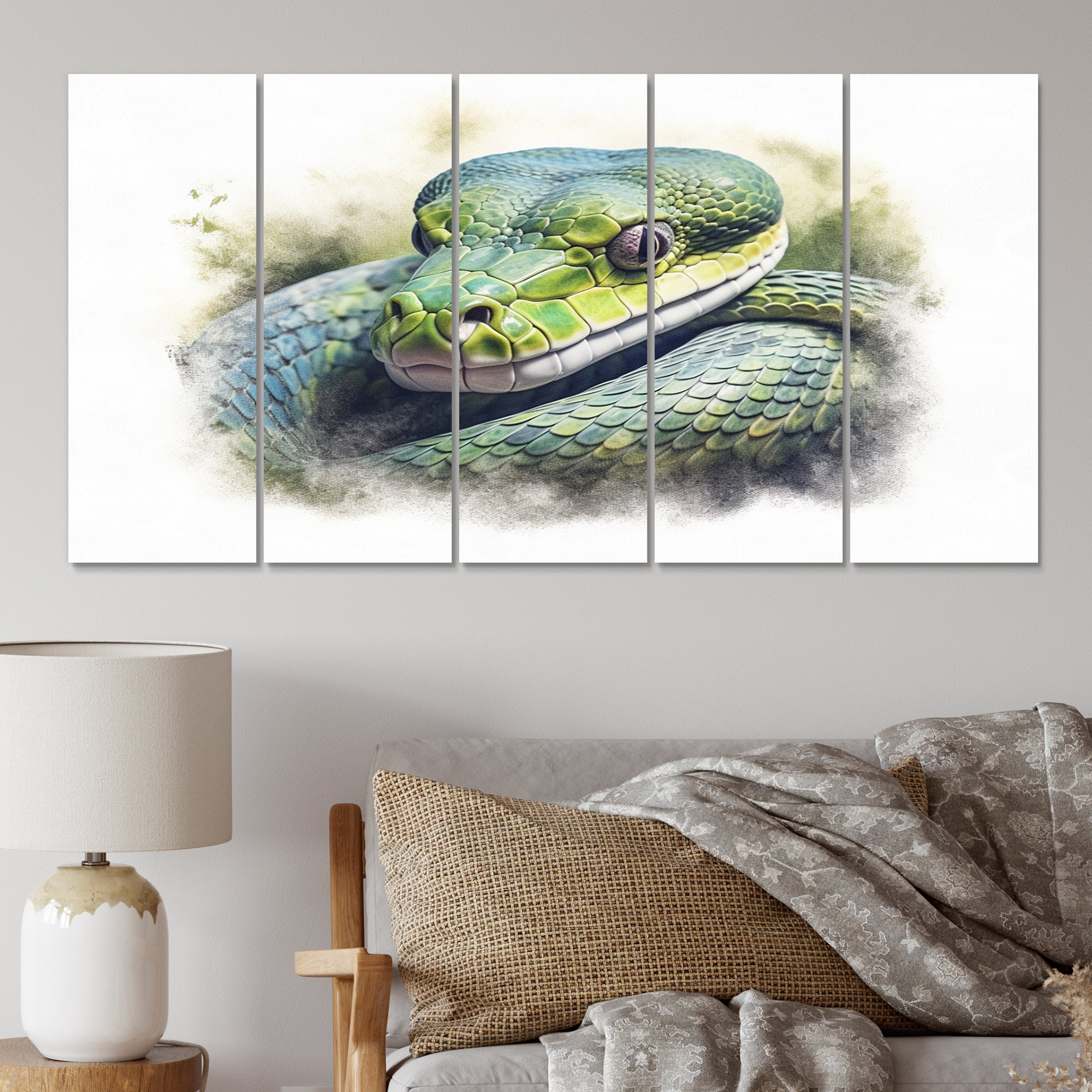 Lark Manor™ Wild Snake II - Animals Metal Wall Art Living Room Set ...