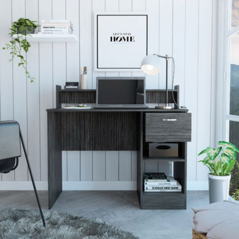 17 Stories Portland 2-Shelf 1-Drawer Writing Desk | Wayfair
