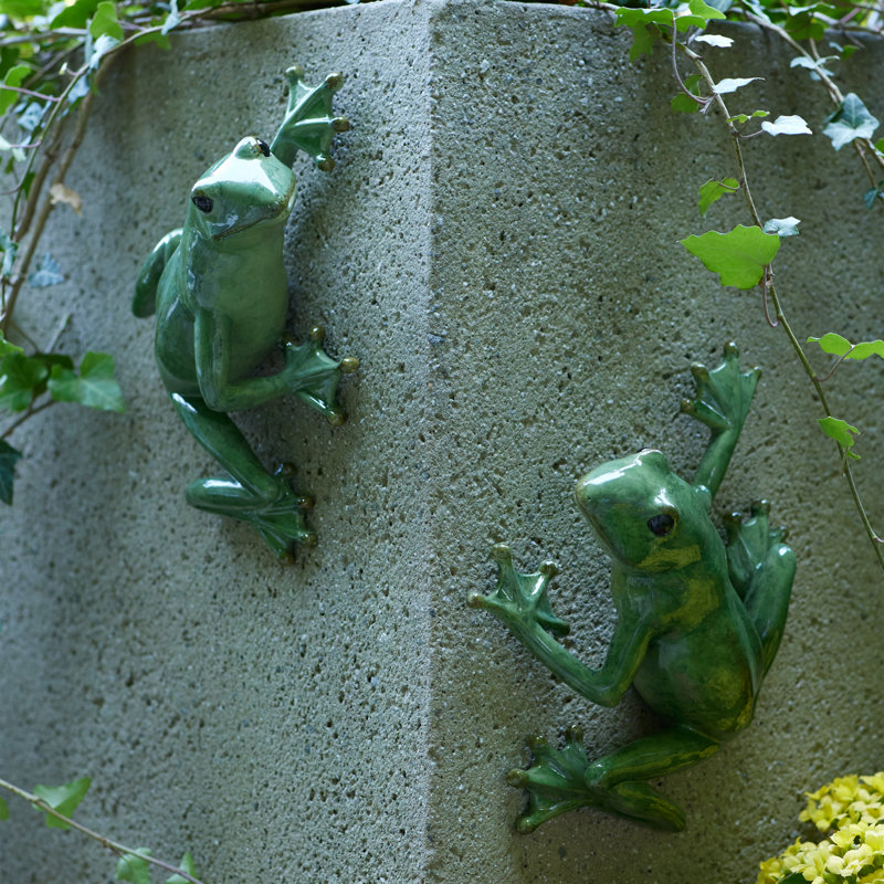 Lark Manor™ Stone Garden Frog Wall Accent | Wayfair
