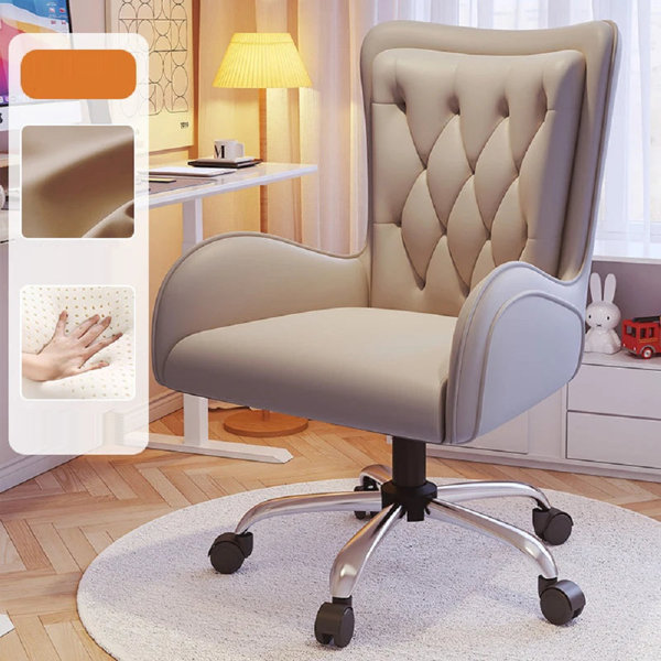 Rosalind Wheeler Fancy Luxury Office Chair Rotating Ergonomic Designer ...