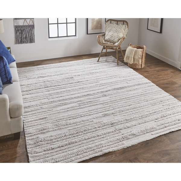 17 Stories Performance Striped Indoor Rug | Wayfair