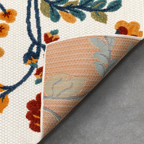 Well Woven Dorado Neveh Floral Beige/Brown Indoor/Outdoor Hi-Lo Area ...