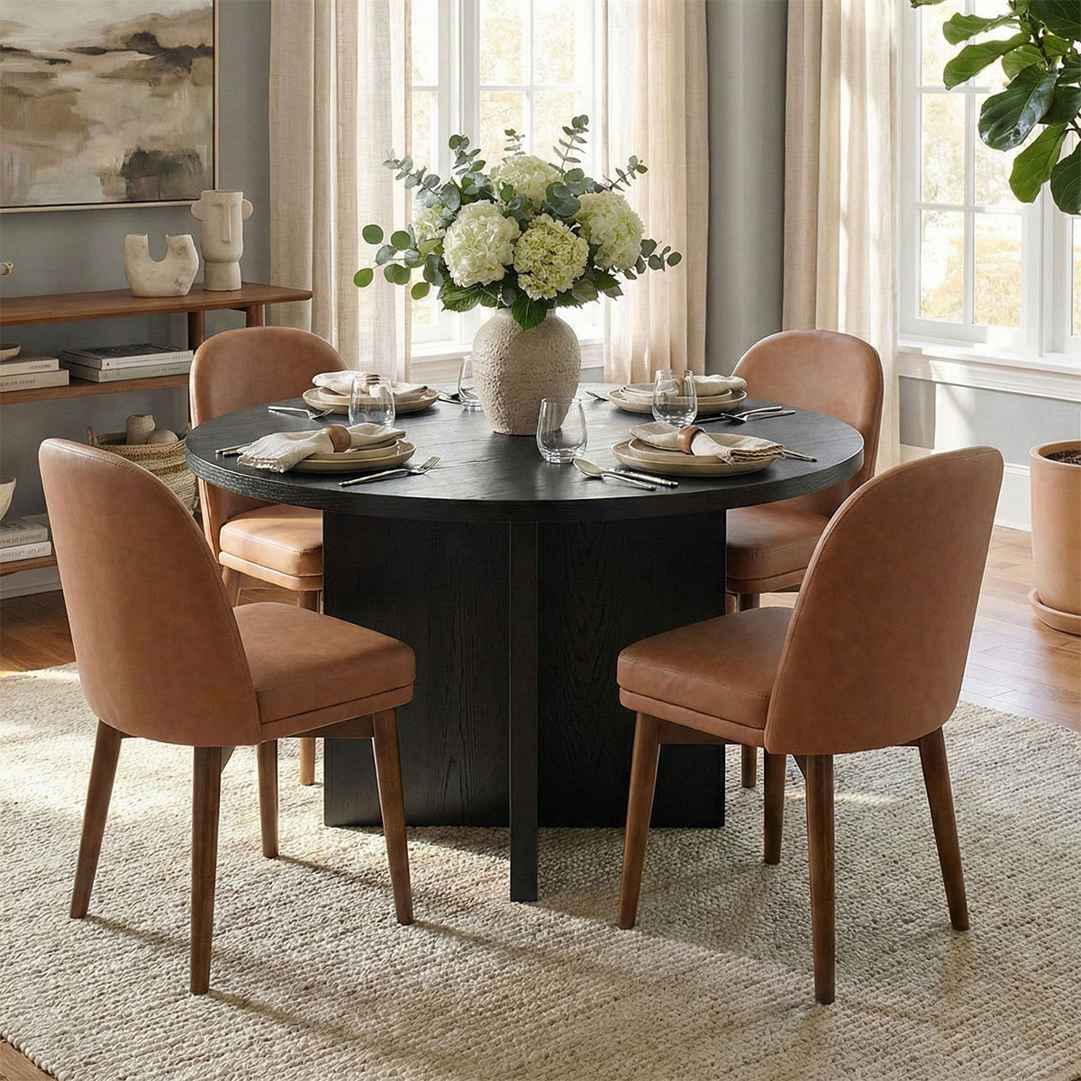 George Oliver 5-Piece Industrial Modern Round Dining Set | Wayfair