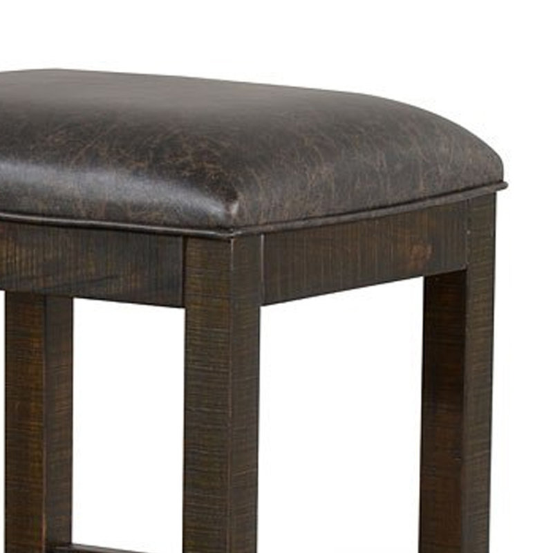 Benjara Flint Upholstered 24'' Counter Stool | Wayfair