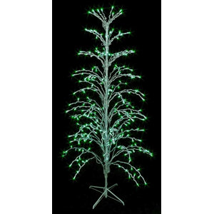 LB International 6' Green LED Lighted Christmas Cascade Twig Tree ...