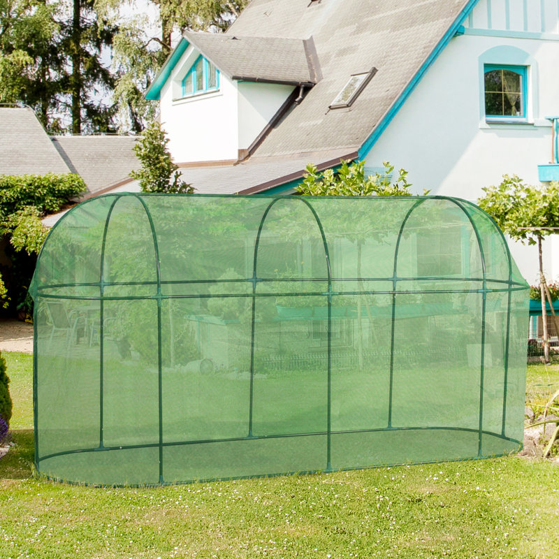 Aoodor Crop Cage 10' x 3.3' x 5' Plant Protection Tent, Fruit Cage ...