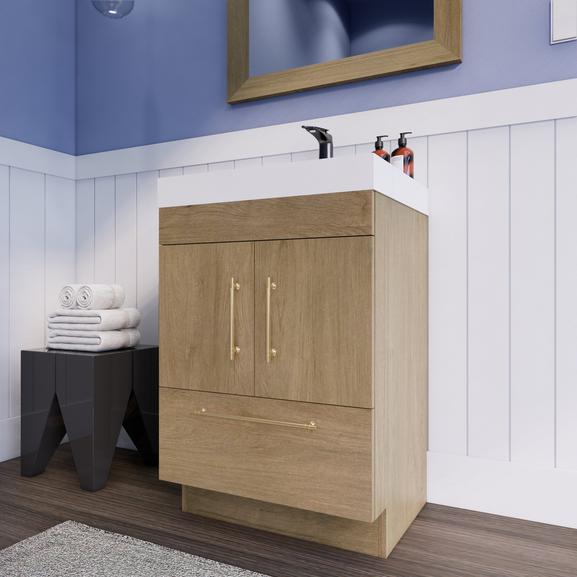 Mercer41 Luberisse Spring 24" Single Bathroom Vanity Set | Wayfair