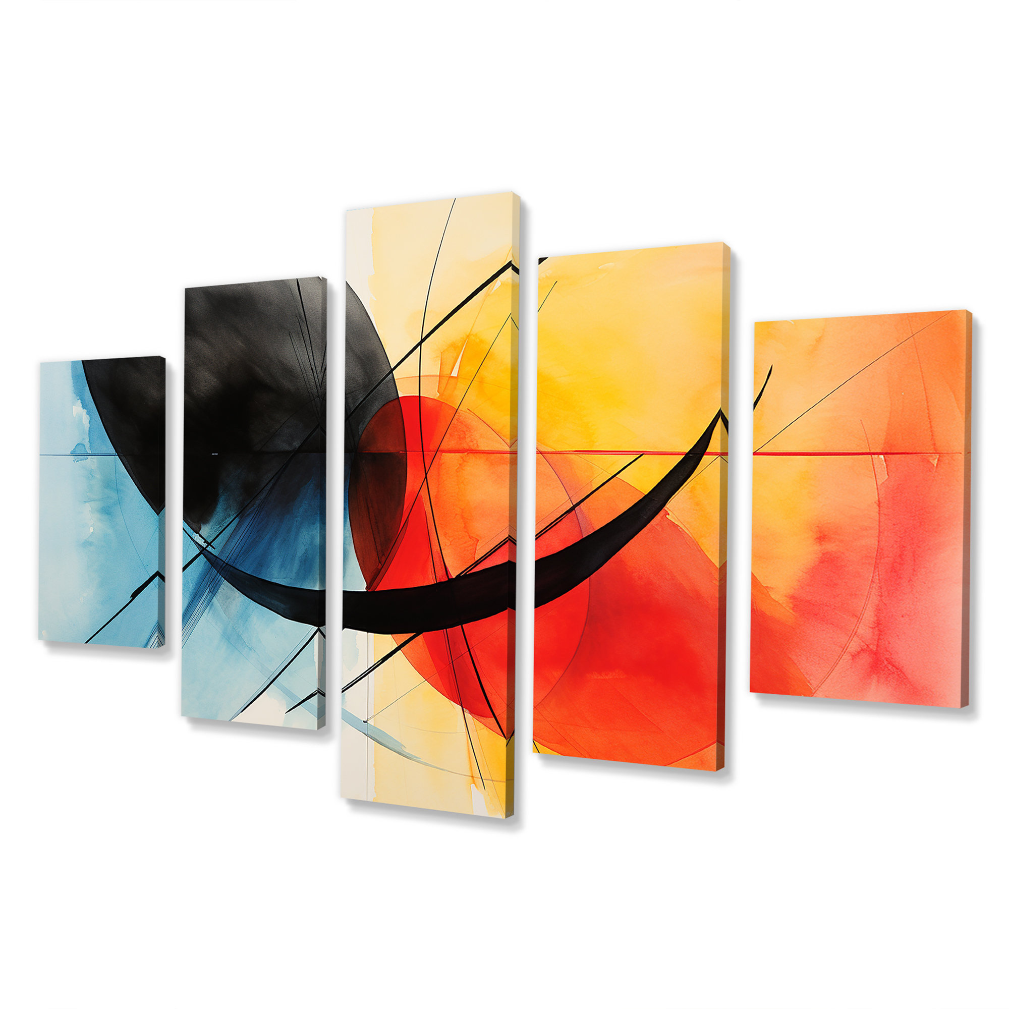 Ivy Bronx 'Geometric Soft Colors Patterns IV - Abstract Geometric ...