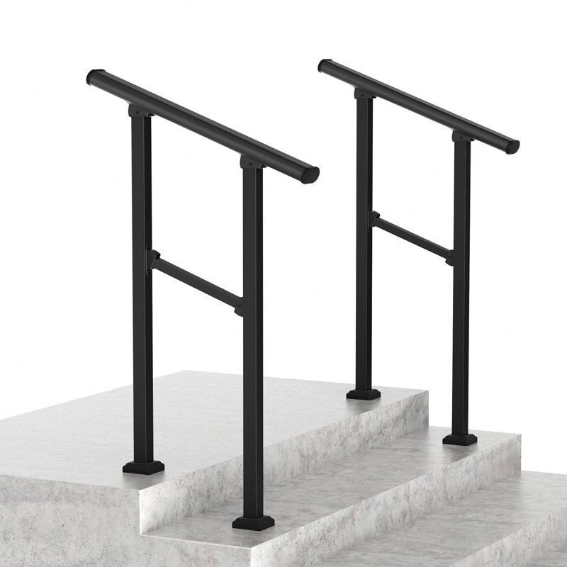 HOMLUX Hand Rails for Outdoor Steps, Wrought Iron Railing, Porch And ...