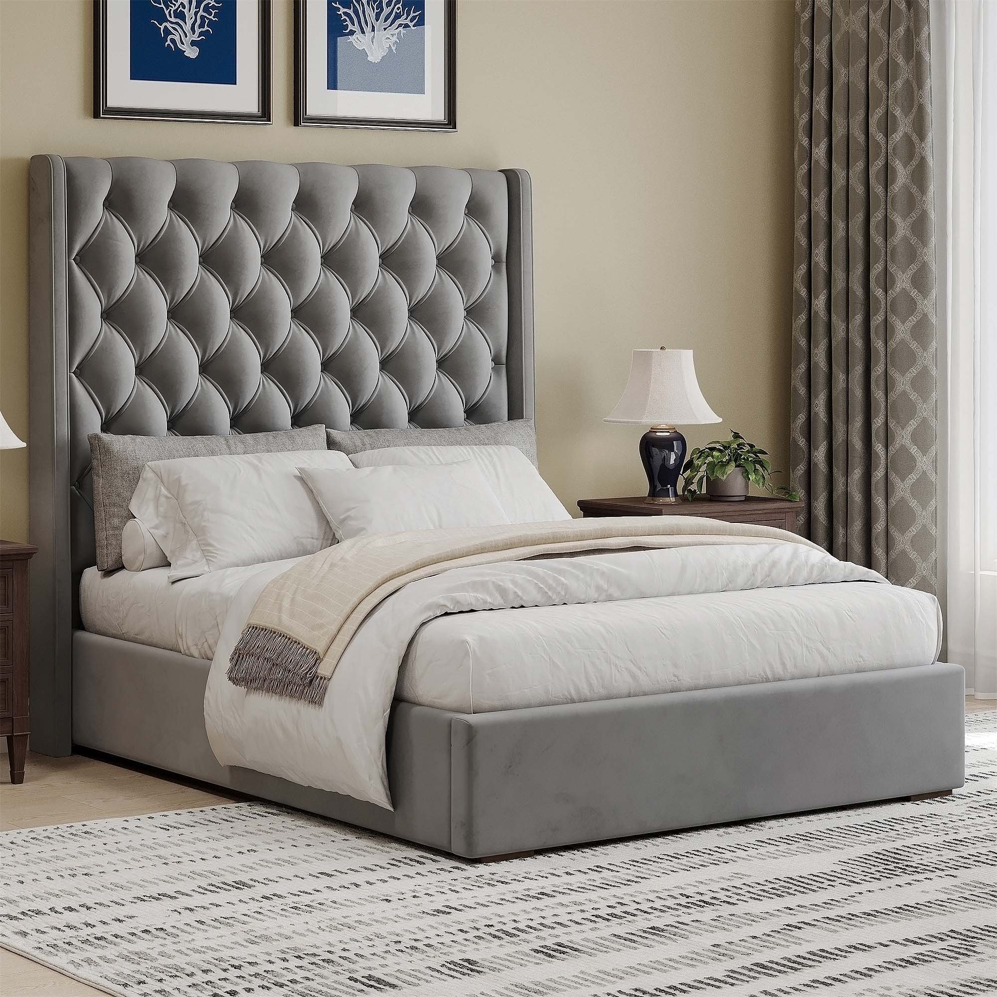 Lark Manor™ Luxurious Upholstered Bed with Exquisite Design for ...