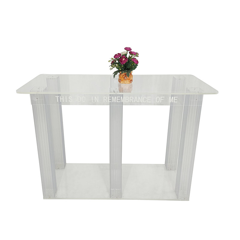 FixtureDisplays Clear Acrylic Plexiglass Church Holy Communion Table ...