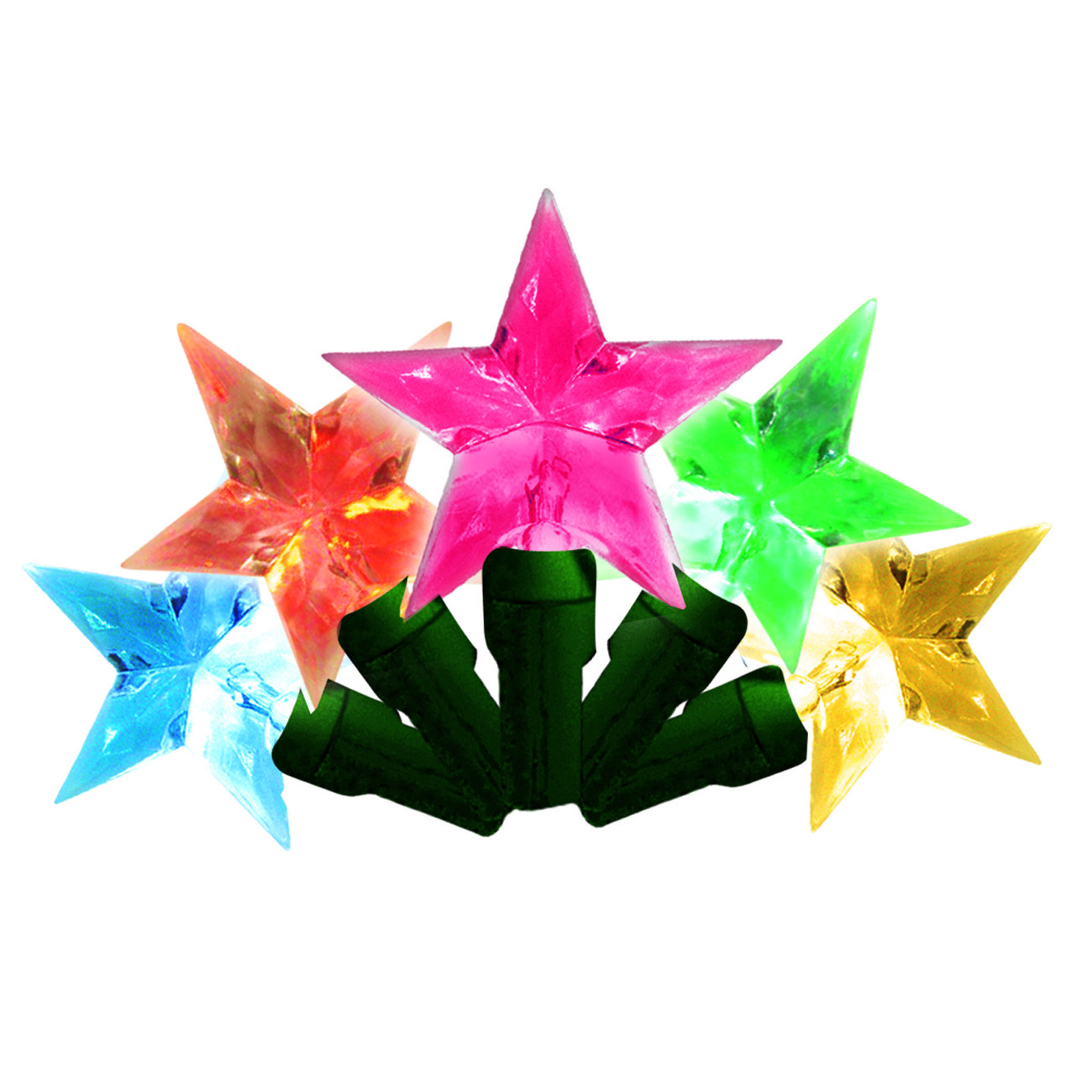 The Holiday Aisle® Morphing LED Star 10 Light Battery String Light ...