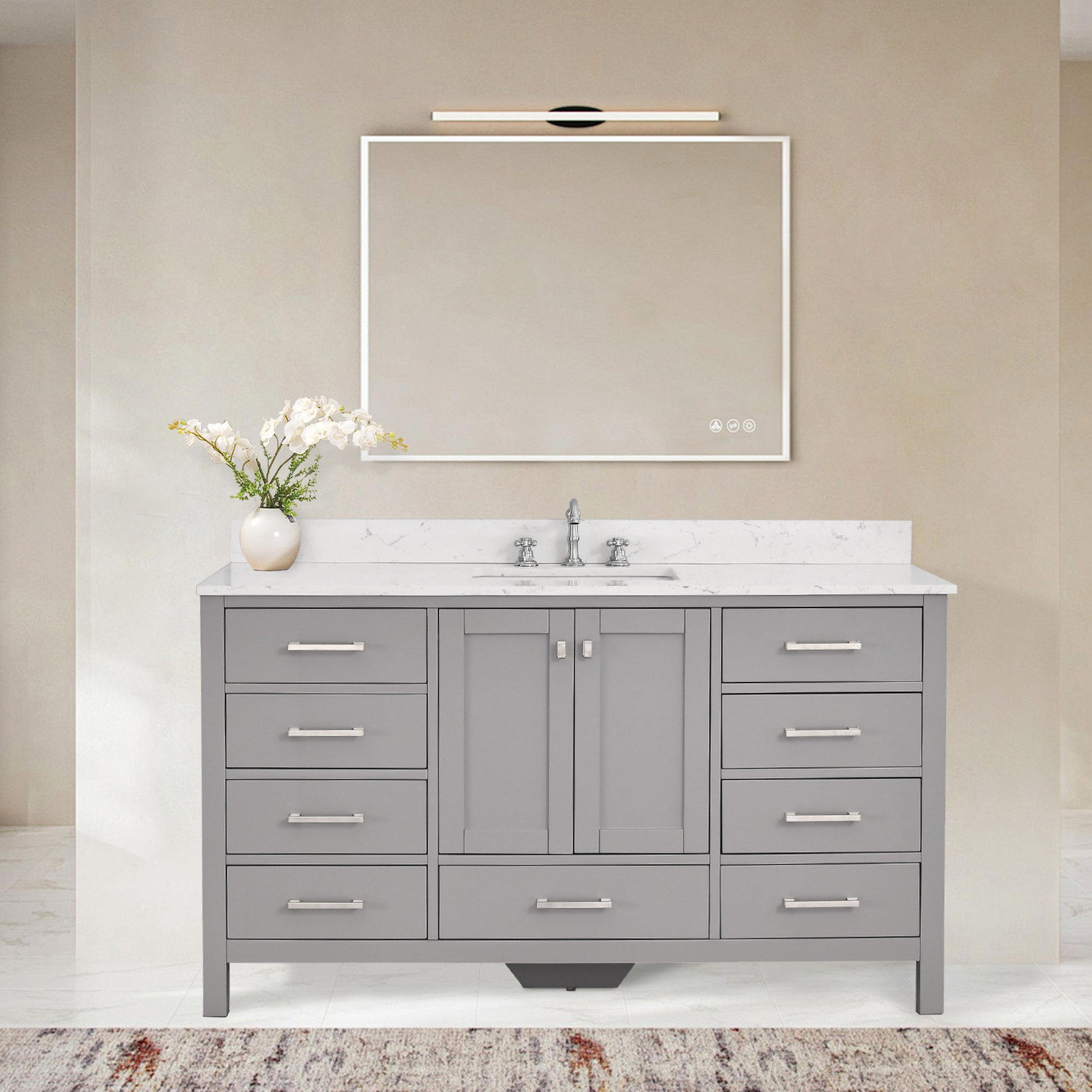 Symple Stuff Stone Bathroom Countertop With Undermount Basin And ...