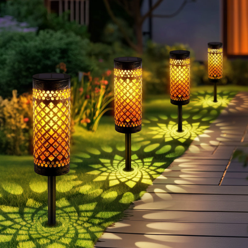 LETMY Brass Low Voltage Solar Powered Integrated LED Metal Pathway ...