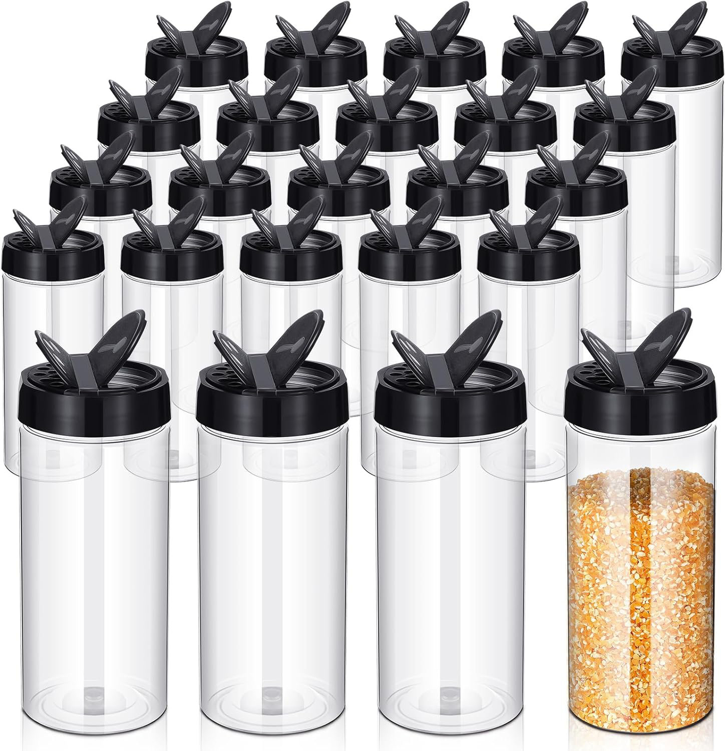 Prep & Savour 24 Pieces Plastic Spice Containers Plastic Spice Bottles ...