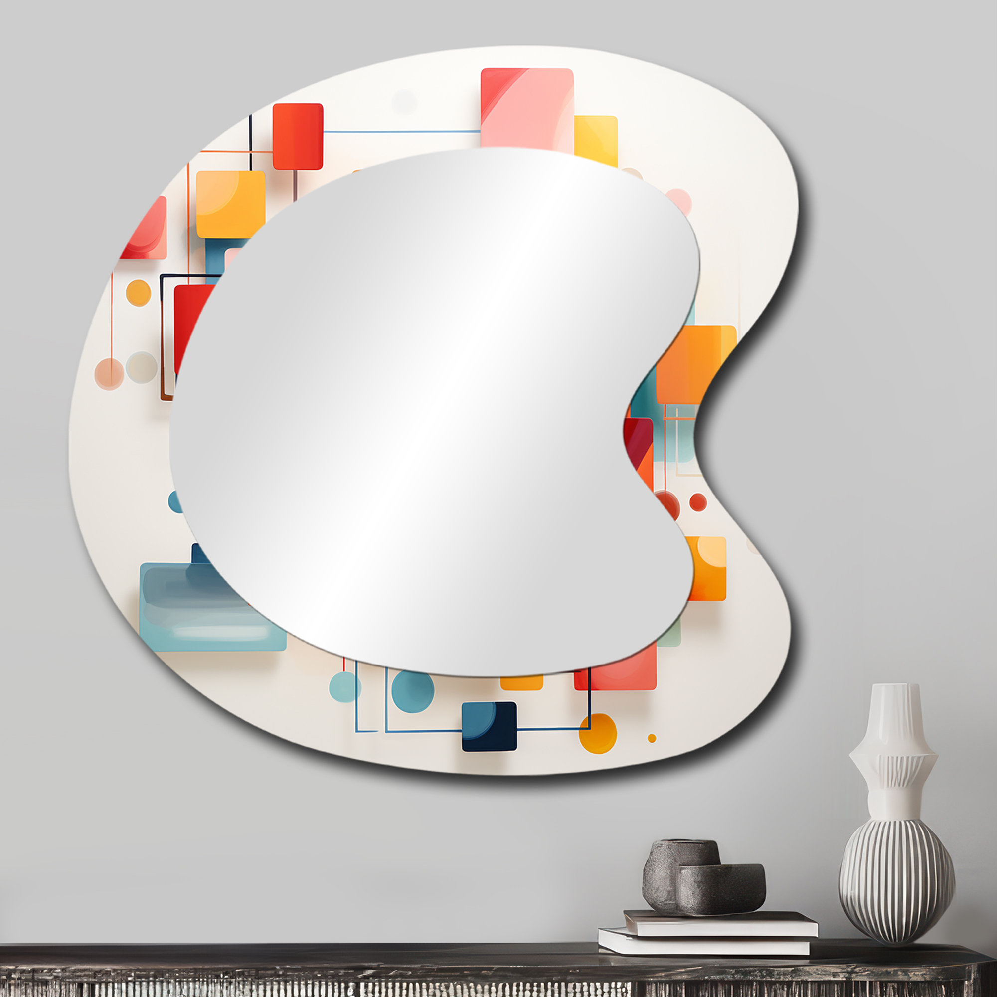 East Urban Home Midcentury Square And Shapes Harmony II - Abstract ...