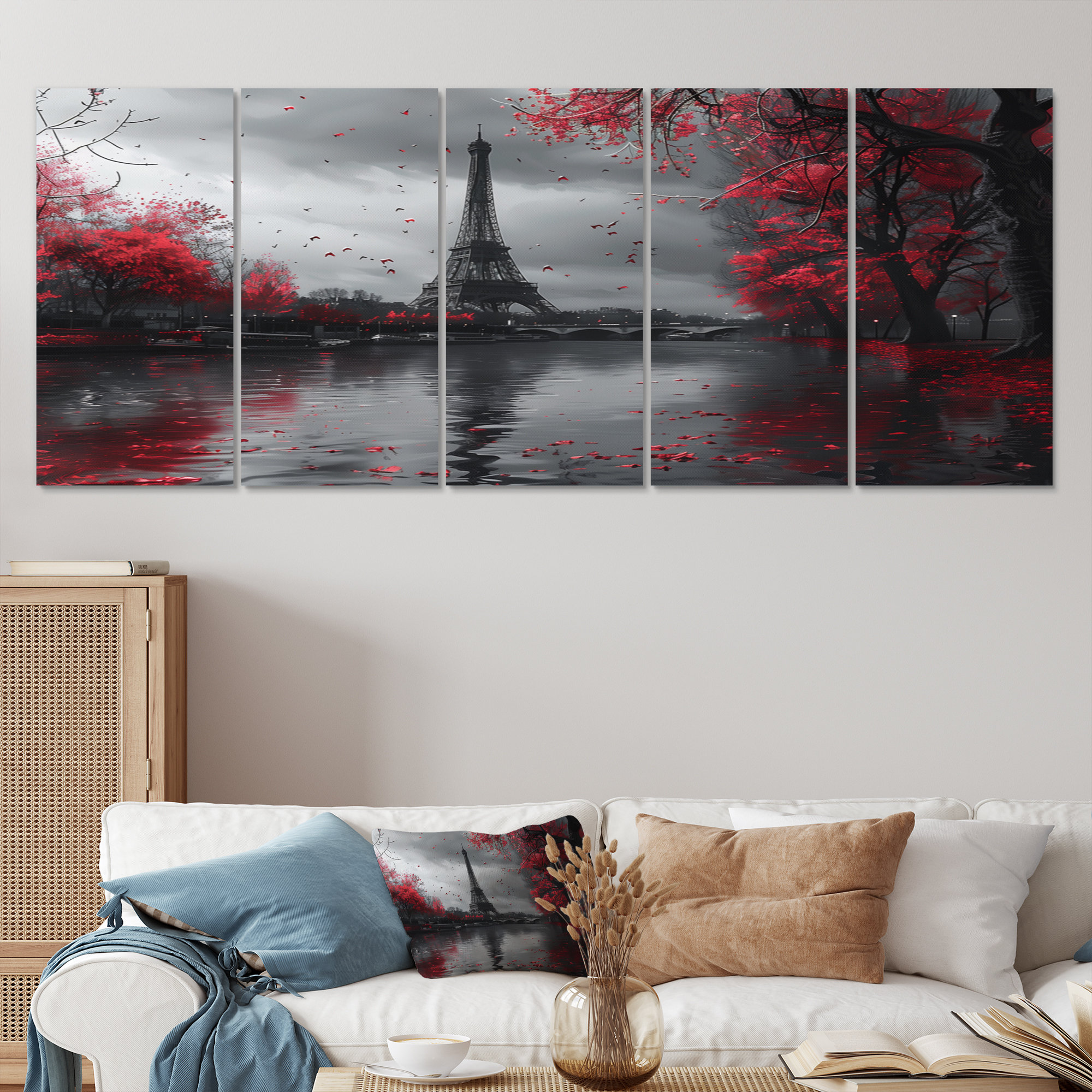 Winston Porter Red And Grey Eiffel Tower Photo Magic In Paris II - City ...