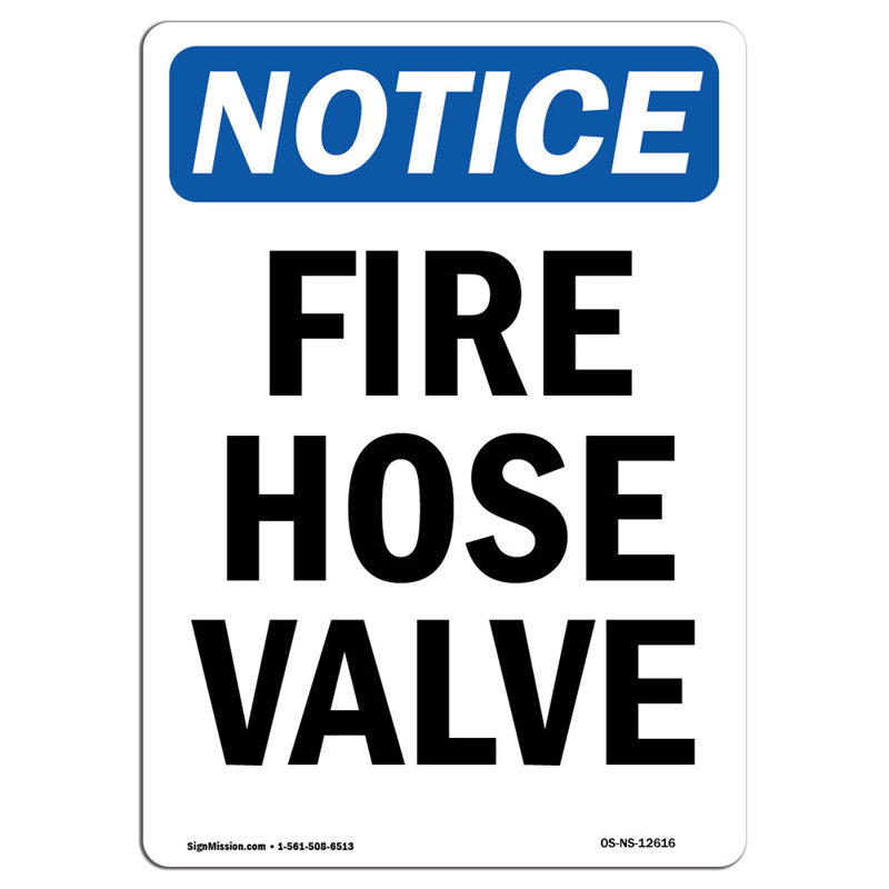 SignMission Fire Hose Valve Sign | Wayfair