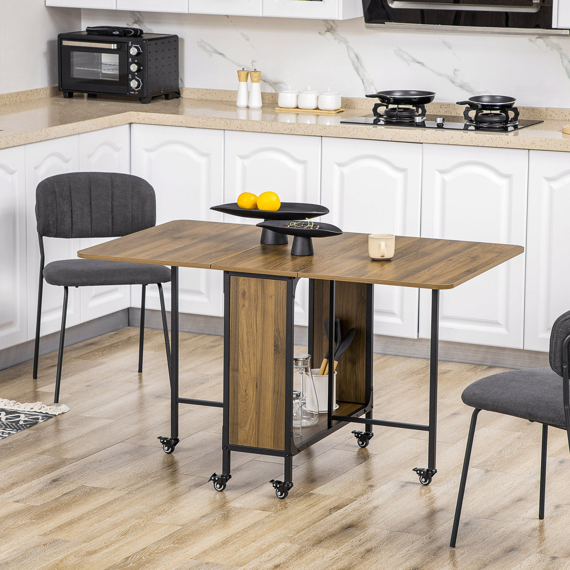 Williston Forge Aniecia Folding dining table, mobile folding table for ...