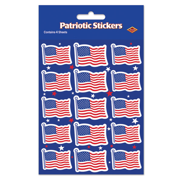 The Holiday Aisle® Patriotic US Flag Sticker | Wayfair