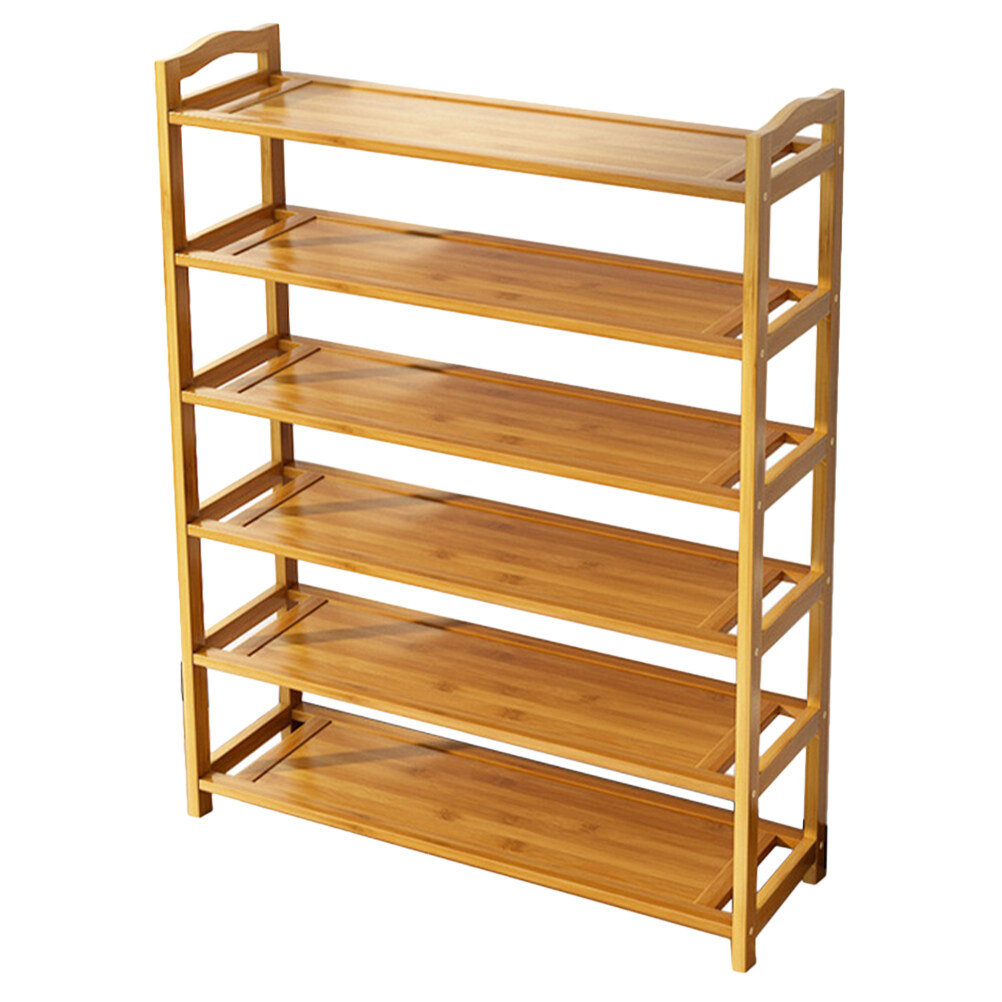 Winston Porter Shoe Rack 6-Tier Bamboo Shoe Rack Organizer For Entrance ...