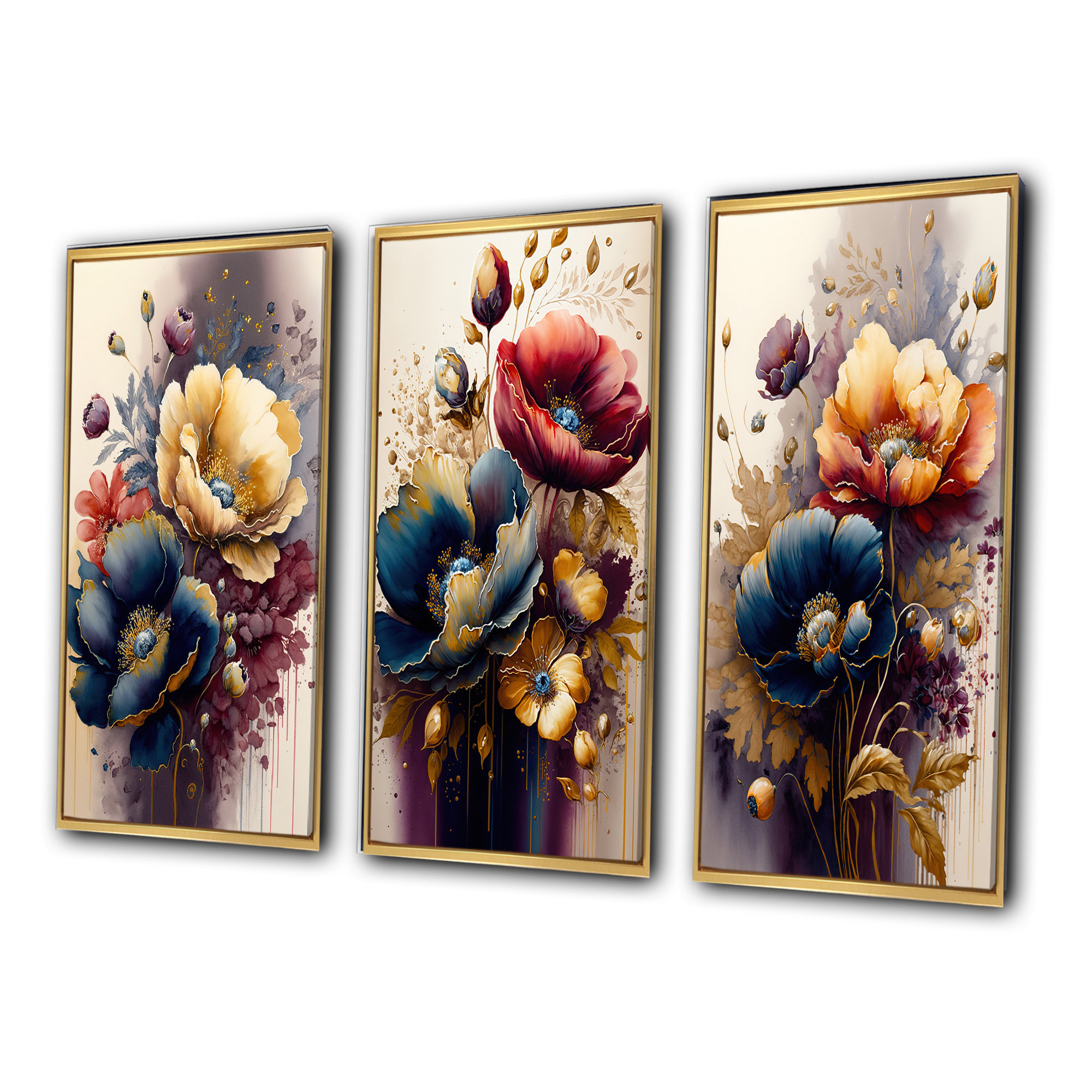 Red Barrel Studio Night Shade Poppy Floral Design - Floral & Botanical ...